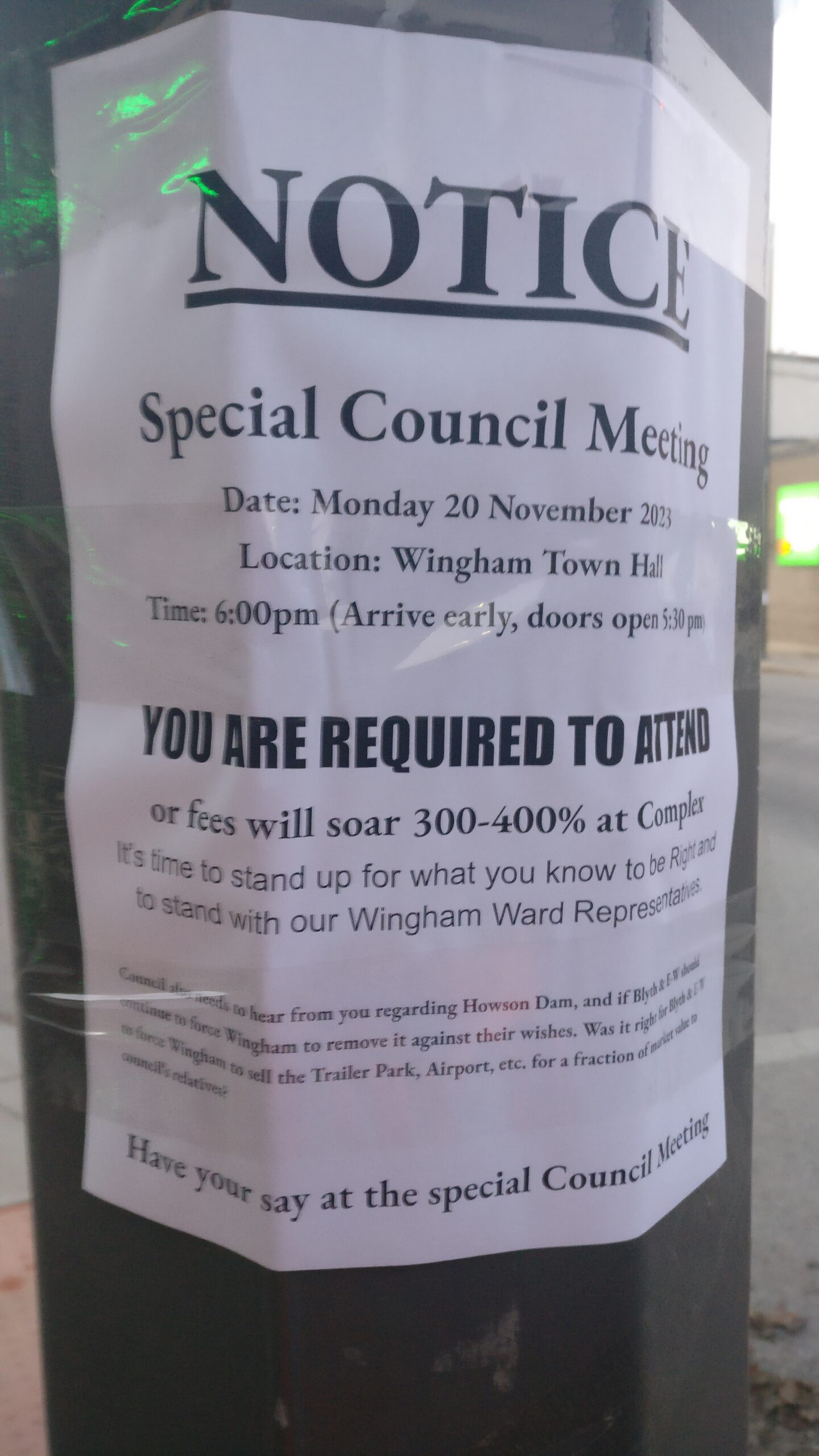 Notice Flyers – Wingham Free Press