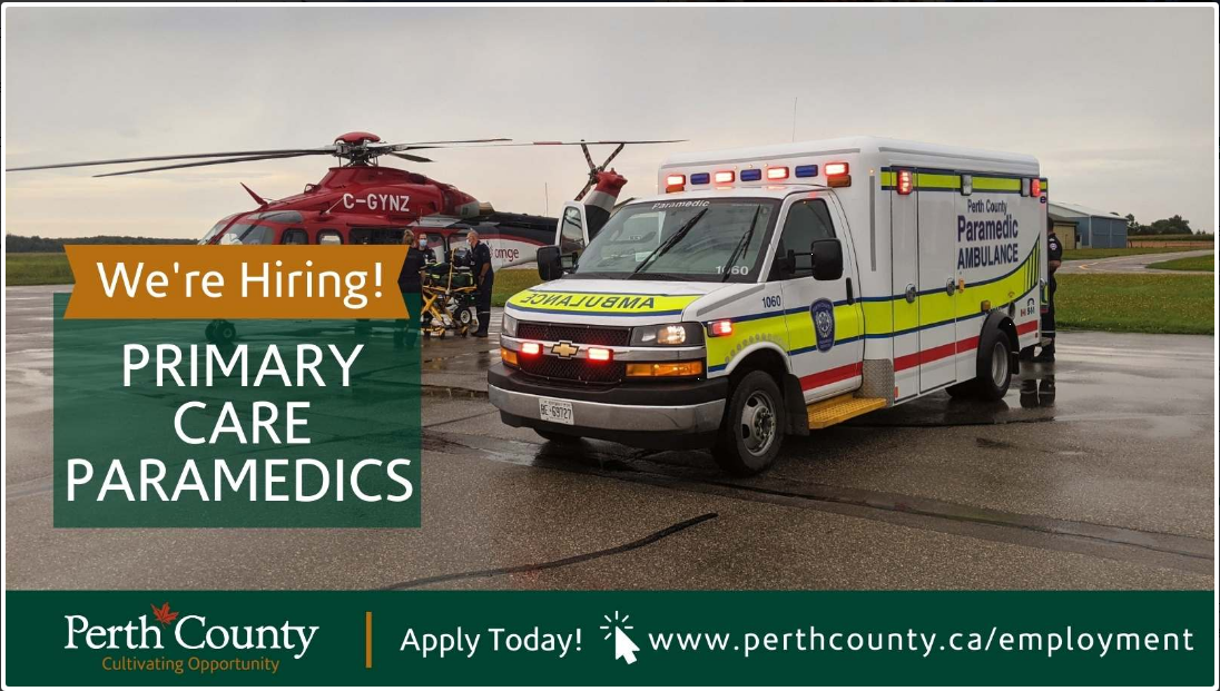 Perth County Paramedic Recruitment # HeroesWanted – Wingham Free Press